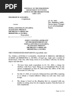 Counter Affidavit against a Cyberlibel Complaint | Defamation | Affidavit