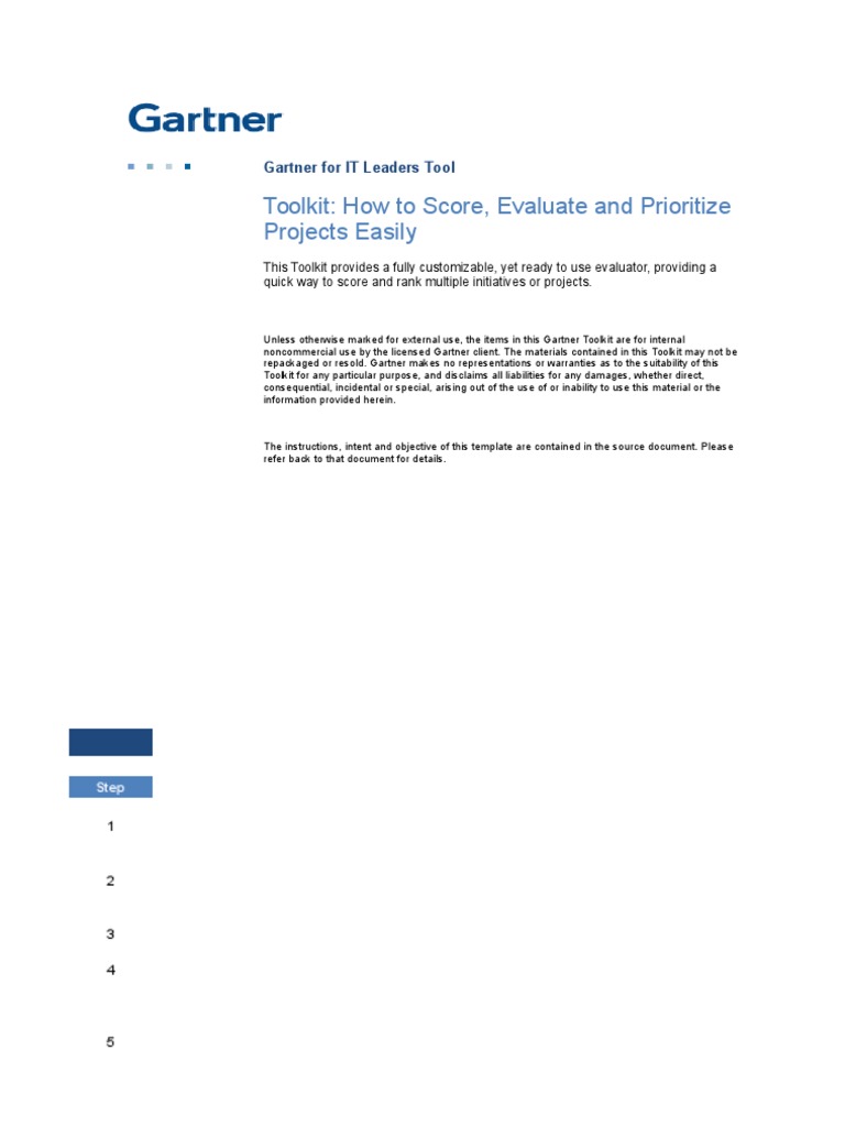 Gartner Score Prioritize | PDF | Strategic Management | Business Process