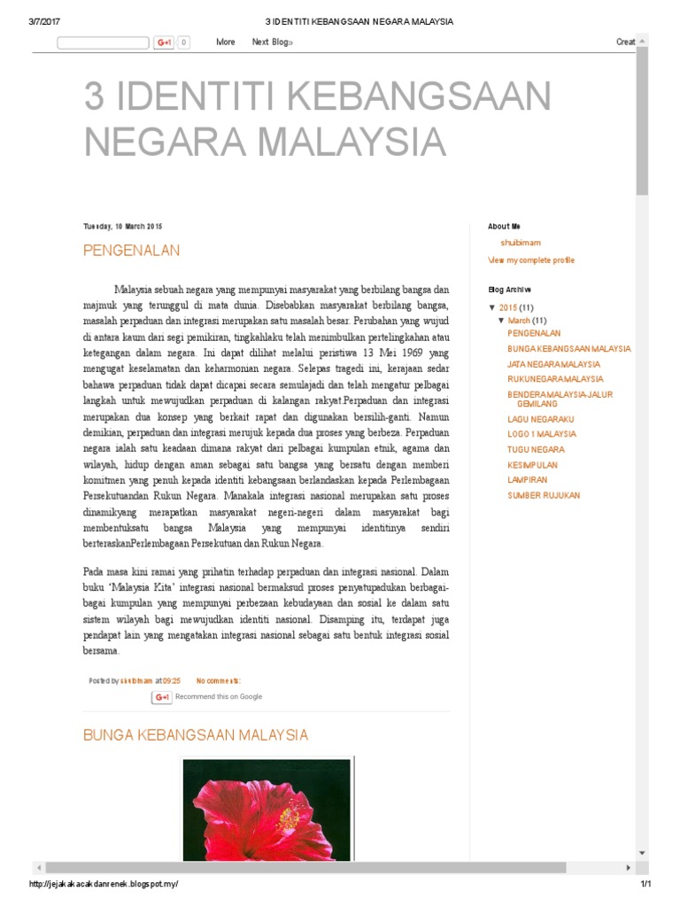 3 Identiti Kebangsaan Negara Malaysia | PDF
