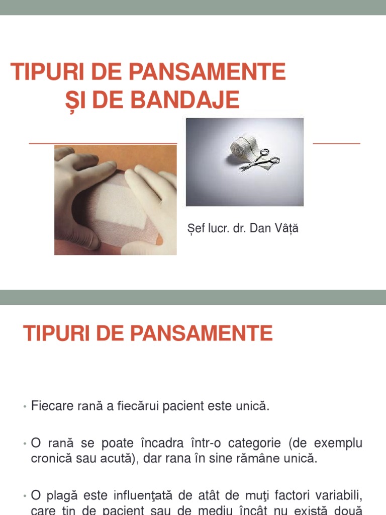 Tipuri de Pansamente PDF | PDF
