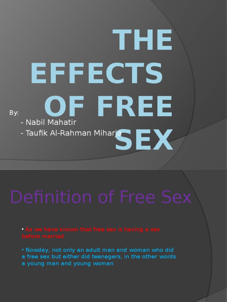 The Effects of Free Sex | PDF