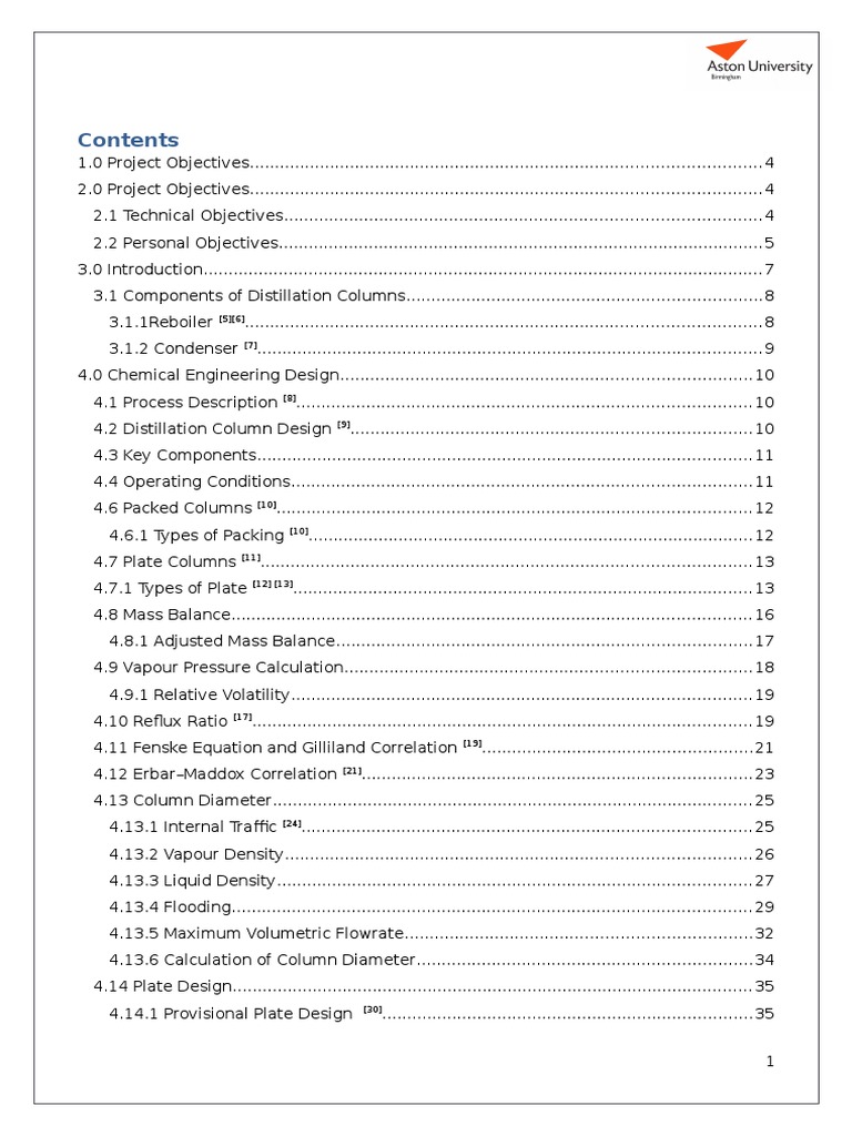 Distillation Column Design | PDF | Distillation | Heat Exchanger