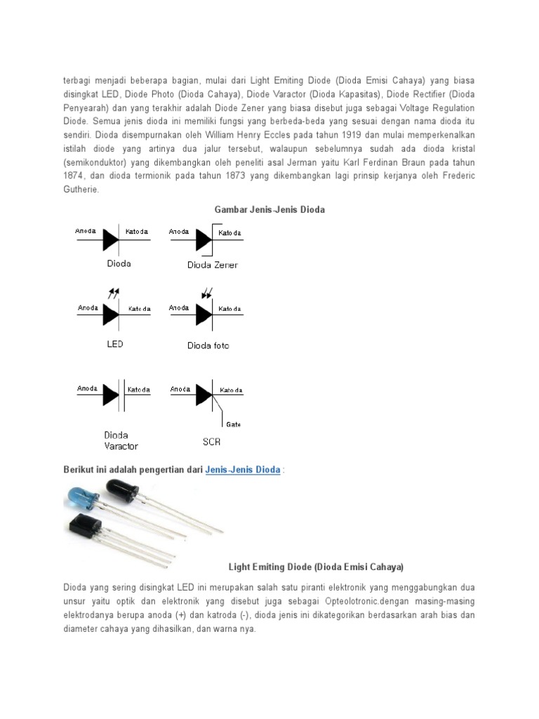Jenis dan Fungsi Dioda Elektronik | PDF | Sains & Matematika