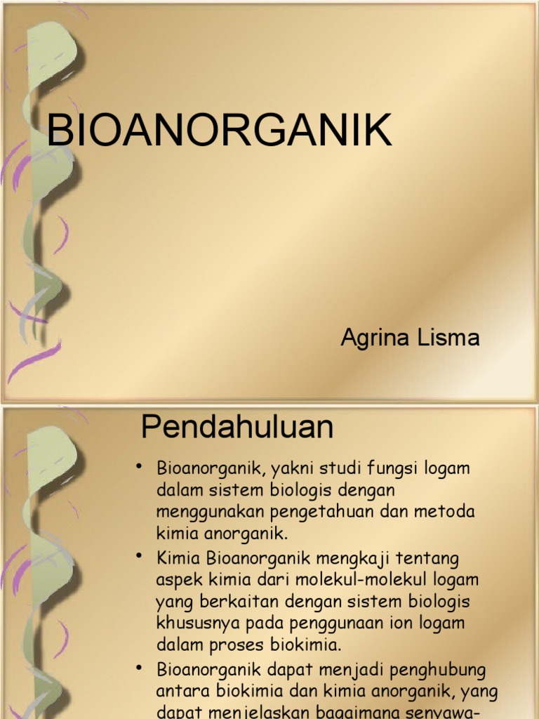 Peran Mineral Logam dalam Biologi | PDF