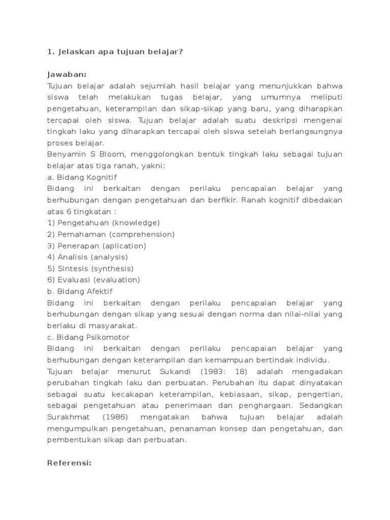 Tujuan Belajar | PDF