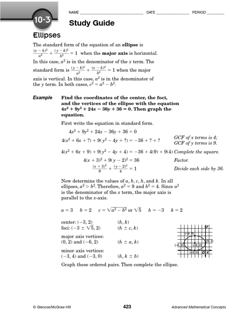 10.3 Ellipses | PDF | Ellipse | Vertex (Graph Theory)