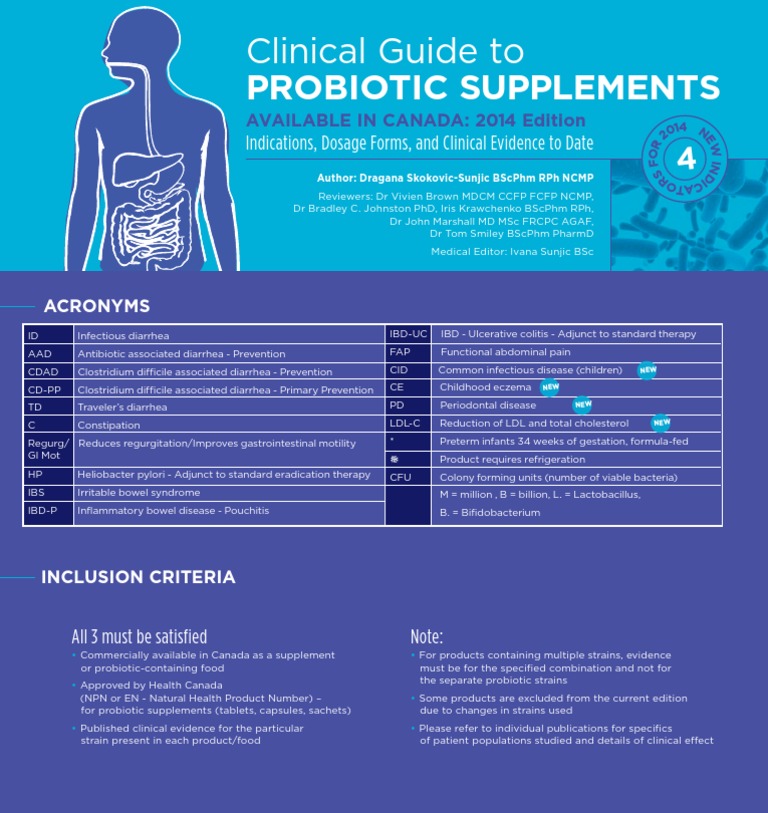 Canadian Probiotic Guideline | PDF | Probiotic | Irritable Bowel Syndrome