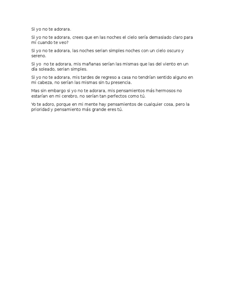 Si Yo No Te Adorara | PDF
