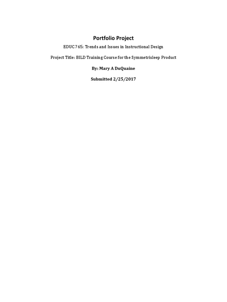 BILD Training Course Design | PDF | Caregiver | Health Professional