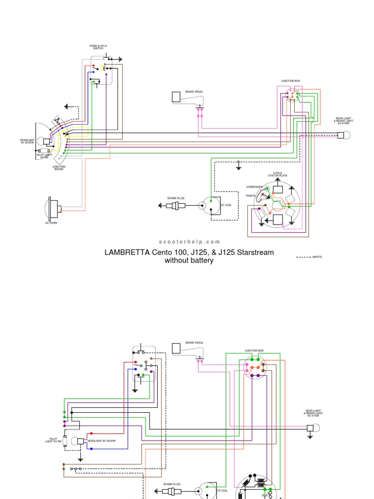 Diagram as Electric Os Lambretta | Ignition System | Headlamp