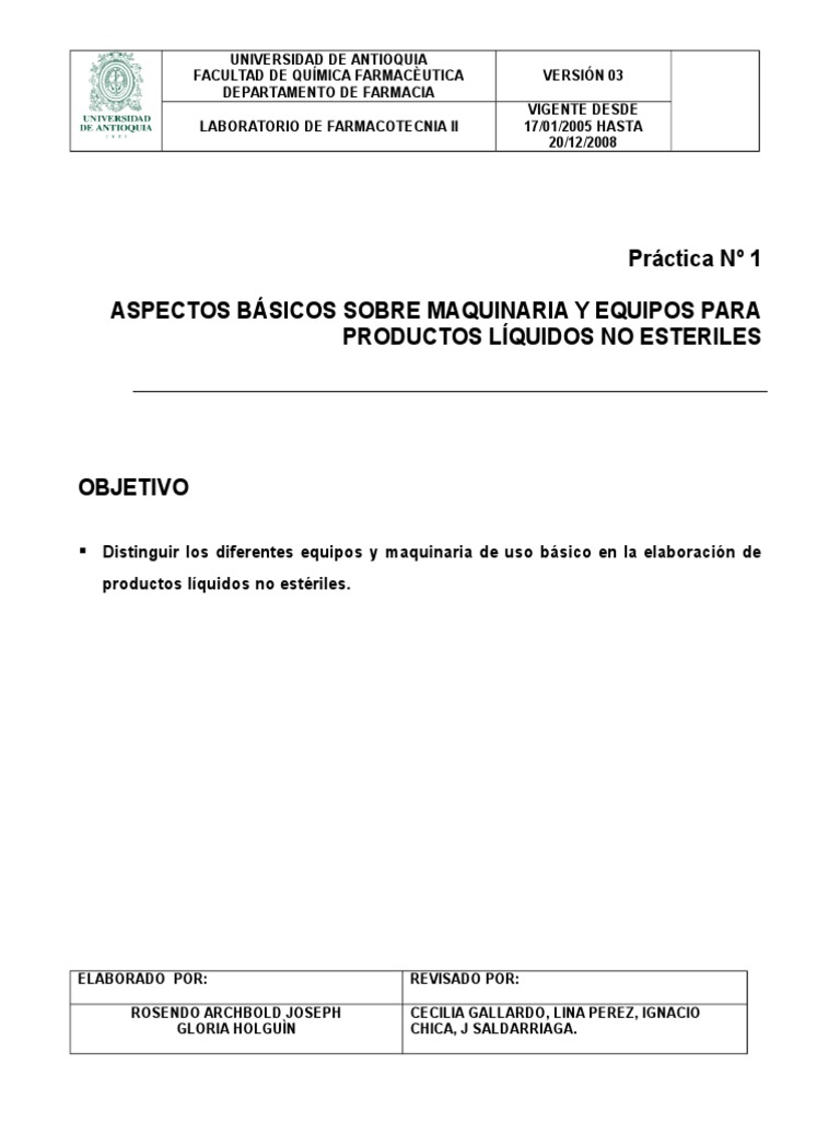 Equipos para La Fabricacion de Productos Liquidos No Esteriles | PDF | Tanques | Filtración