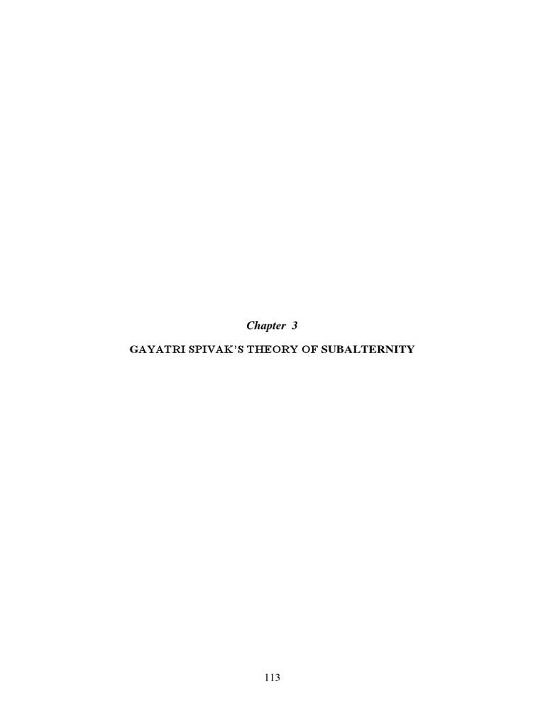 10 Chapter3 Subaltern | PDF | Postcolonialism | Feminism