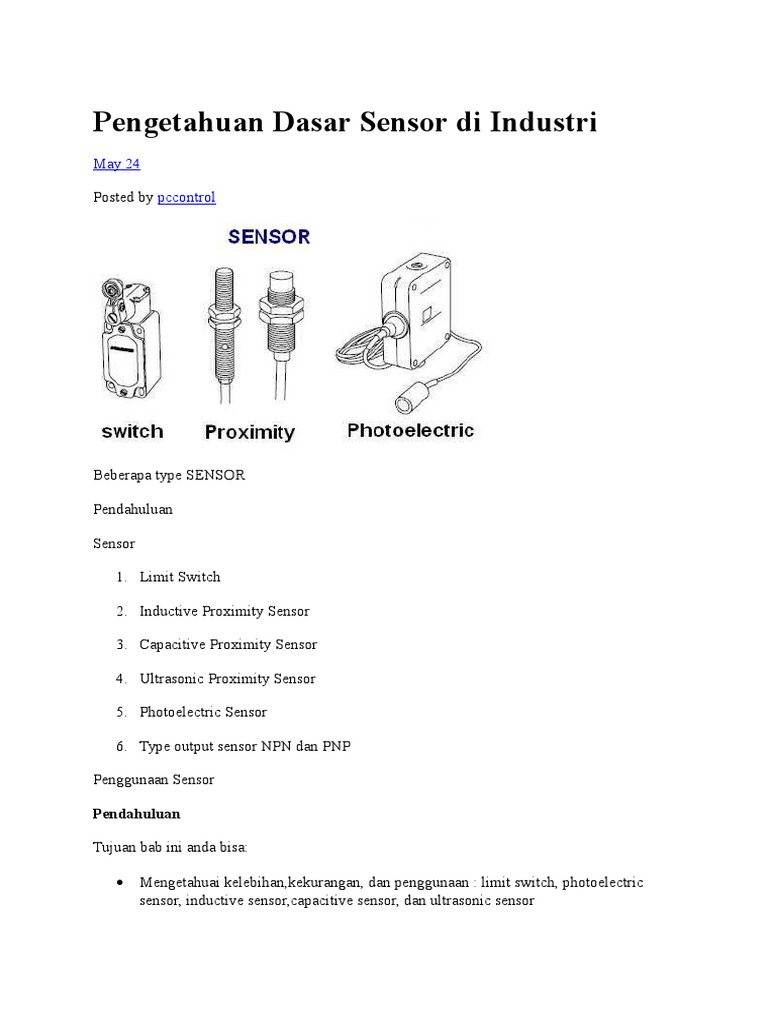 Pengetahuan Dasar Sensor Proximity | PDF | Sains & Matematika ...