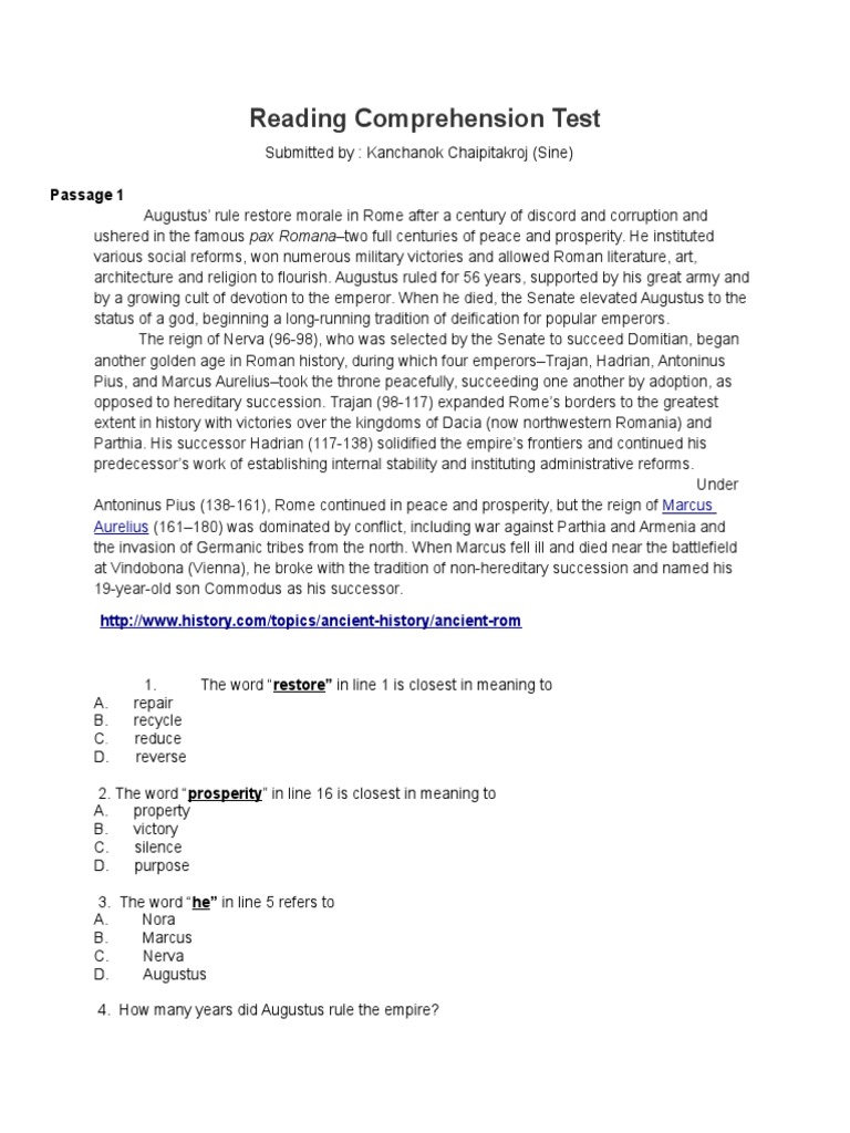 Reading Comprehension Test: Passage 1 | PDF | Cell Membrane | Osmosis