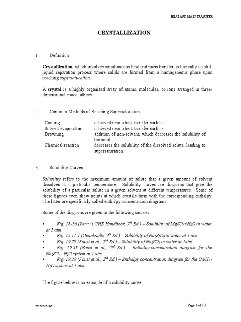 Crystallization 2 | PDF | Crystallization | Solubility