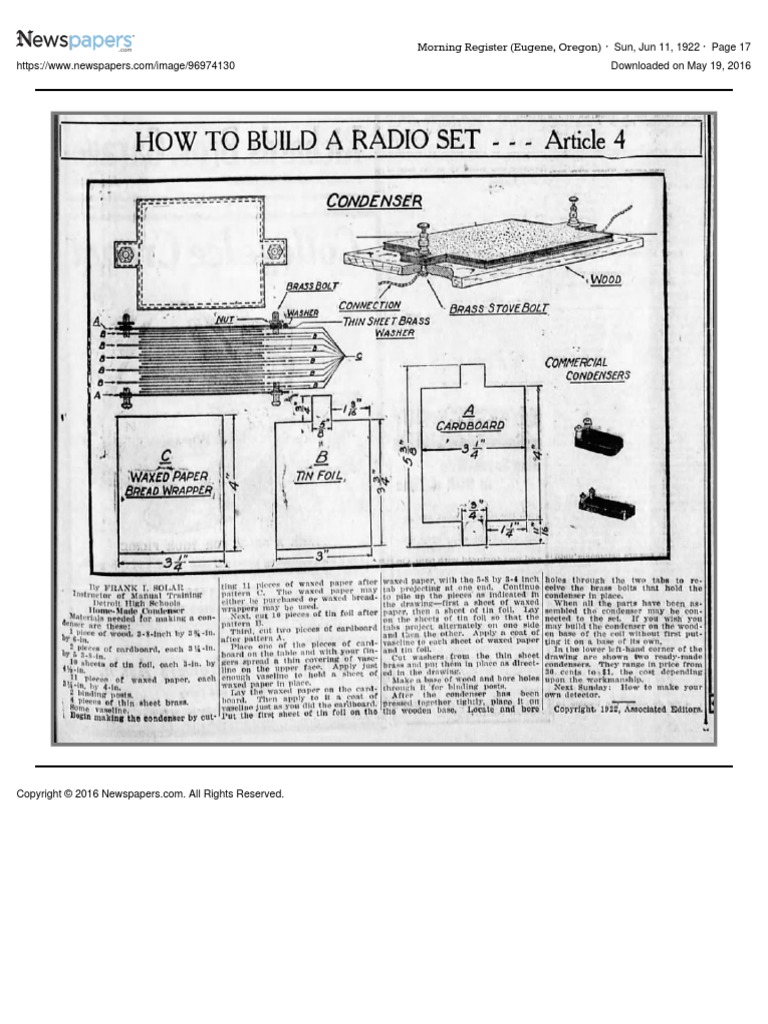 Build A Radio Set | PDF
