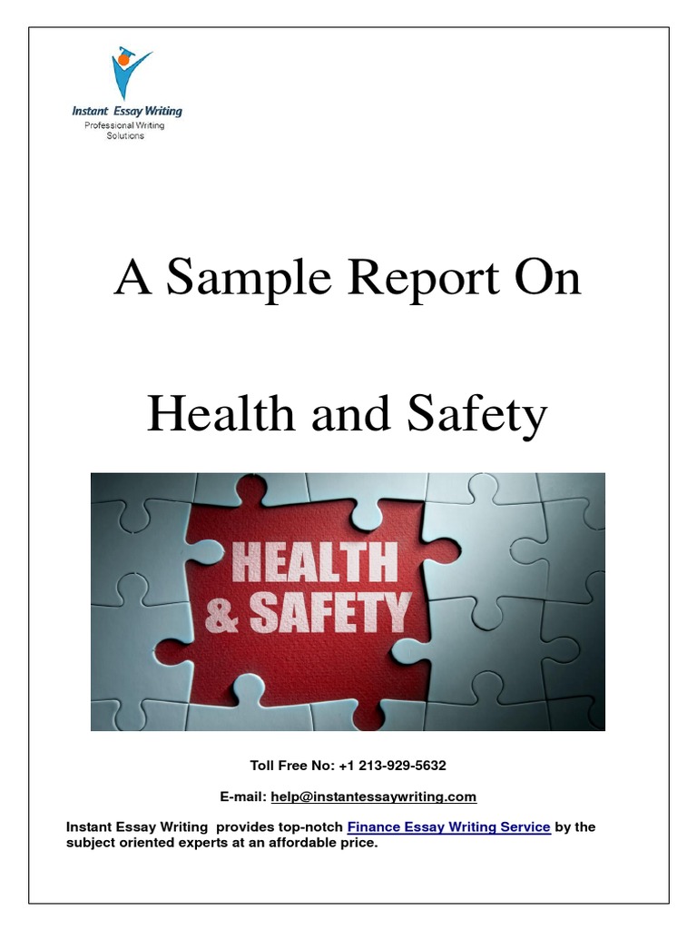 Sample Report On Health and Safety by Instant Essay Writing | PDF ...