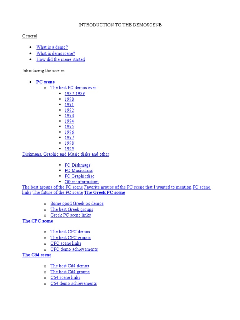 Introduction To Demoscene | PDF | Video Game Platforms | Graphics