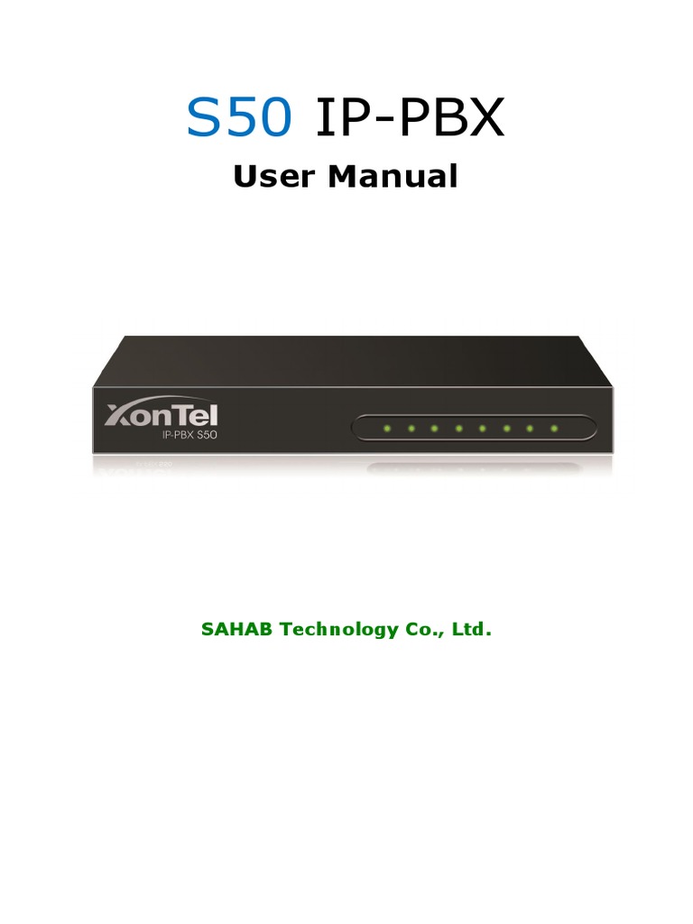 S50 IP PBX User Manual | PDF | Session Initiation Protocol | Voice Over Ip