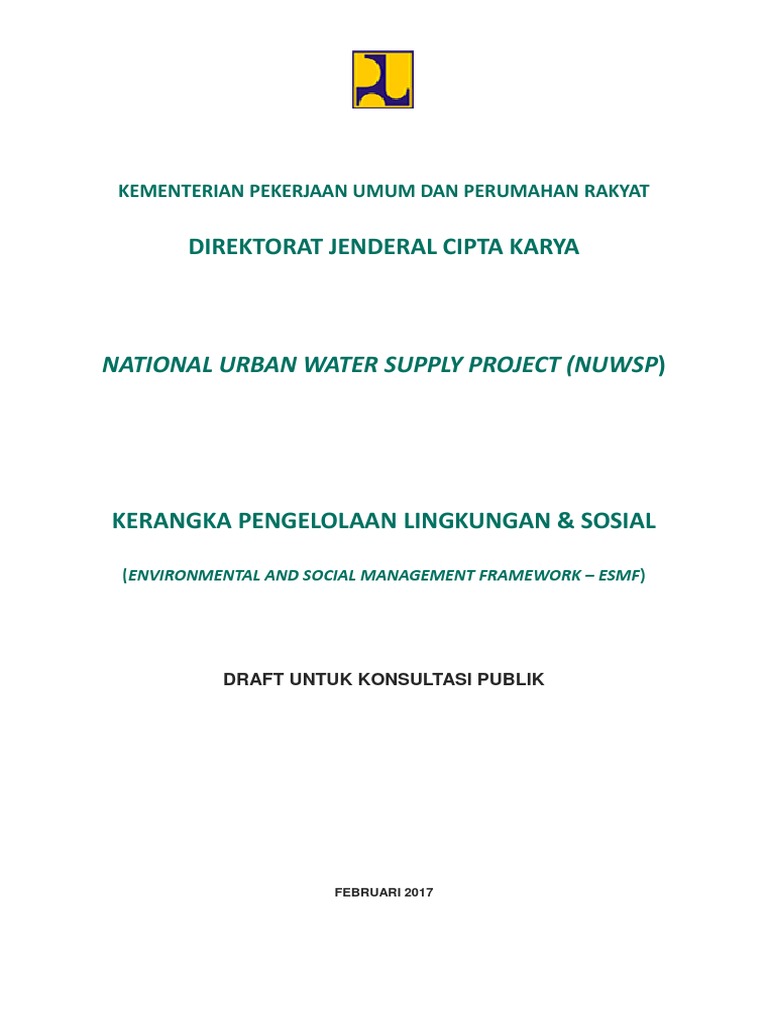 Draft Esmf Nuwsp Ina v2 | PDF