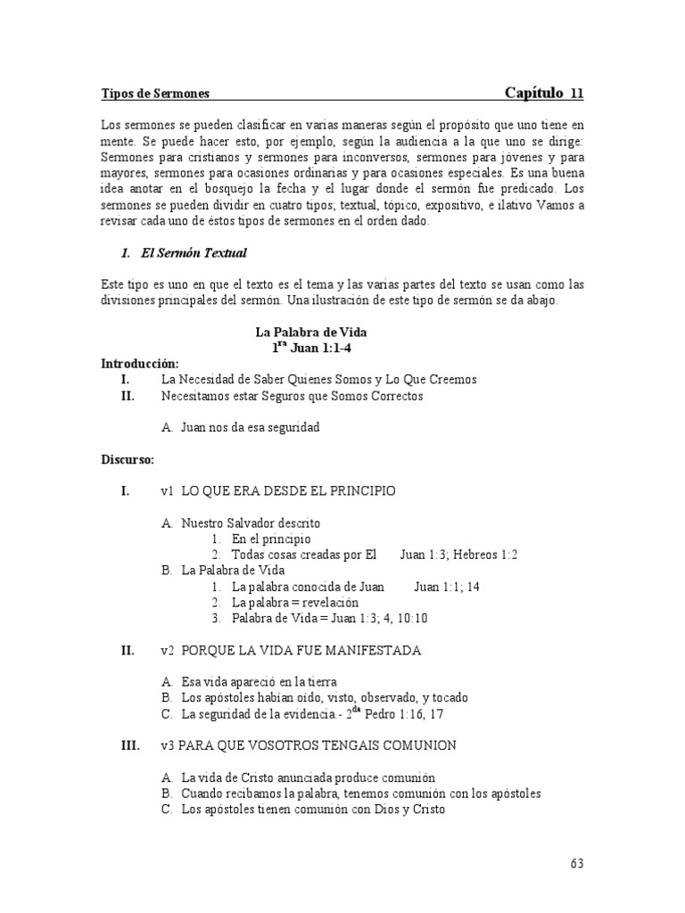 Tipos de Sermones | PDF | Amor | Biblia