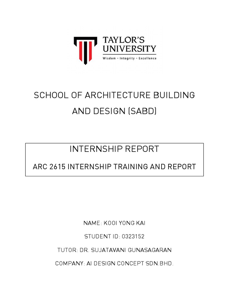 Internship Training & Report | PDF | Architect | Internship