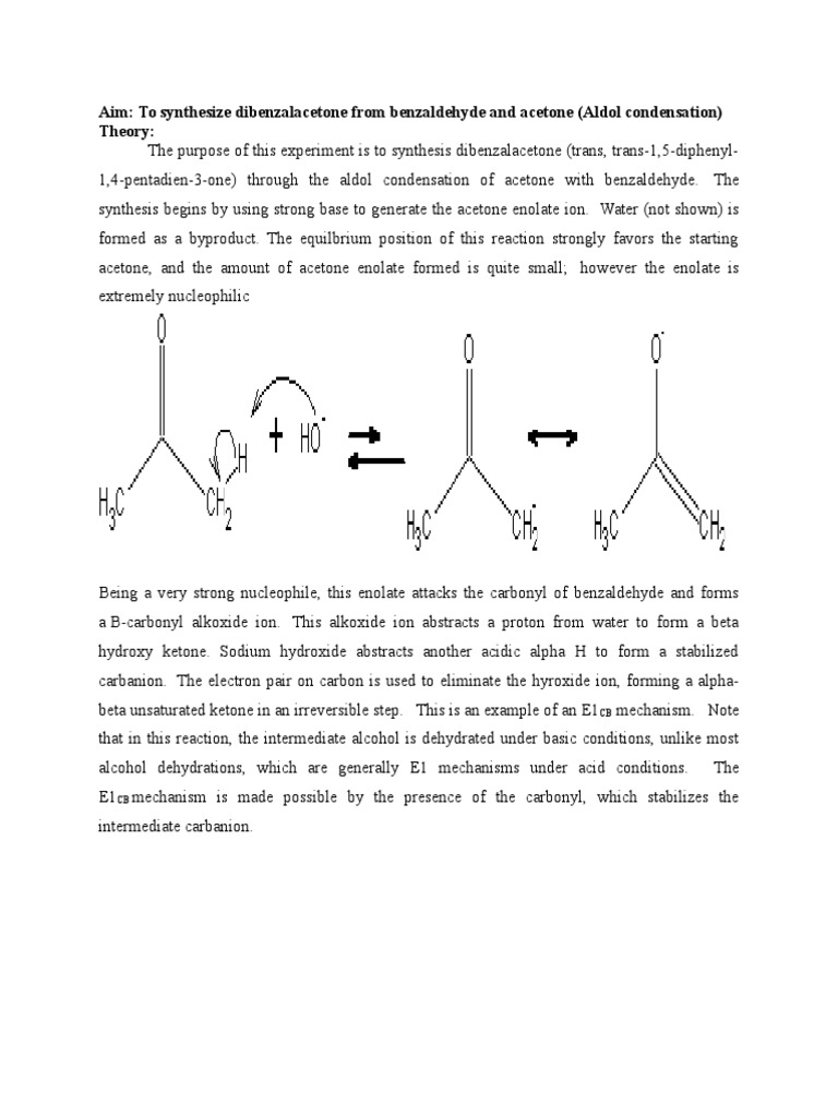 Dibenzalacetone | Chemical Reactions | Organic Chemistry