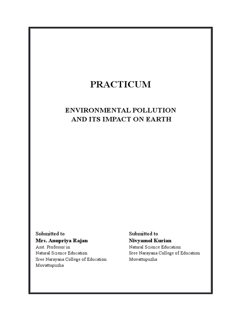 Article: ENVIRONMENTAL POLLUTION AND ITS IMPACT ON EARTH | PDF ...