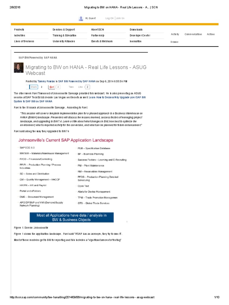Migrating To BW On HANA - Real Life Lessons - A.. | PDF | Sap Se ... Migrating To BW On HANA - Real Life Lessons - A.. | PDF | Sap Se ...