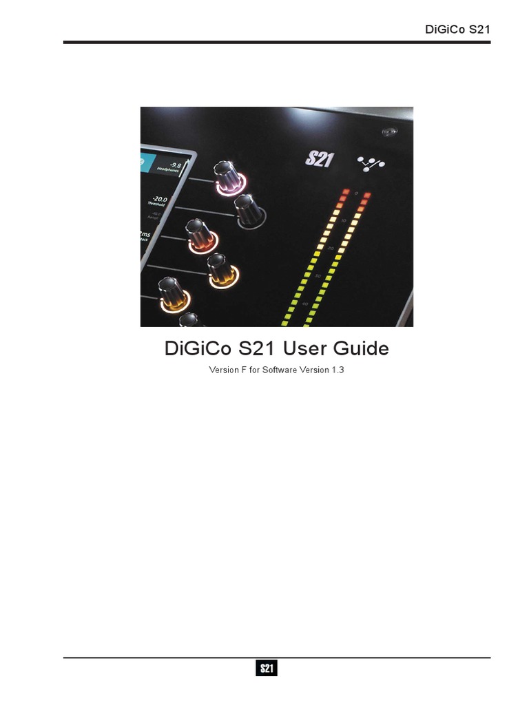 S21 User Guide Version F | PDF | Equalization (Audio) | Parameter (Computer Programming)