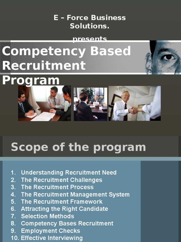 Competency Based Recruitment | PDF | Competence (Human Resources ...