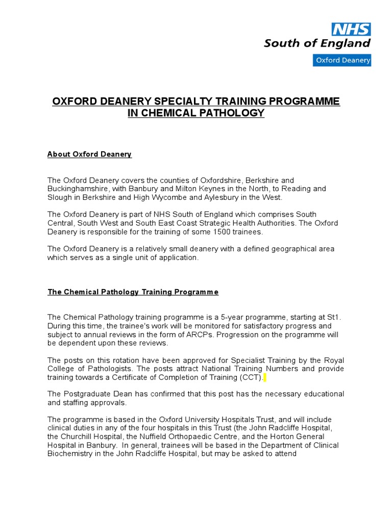 Chemical Pathology Job Description December 2011 | PDF | Pathology ...