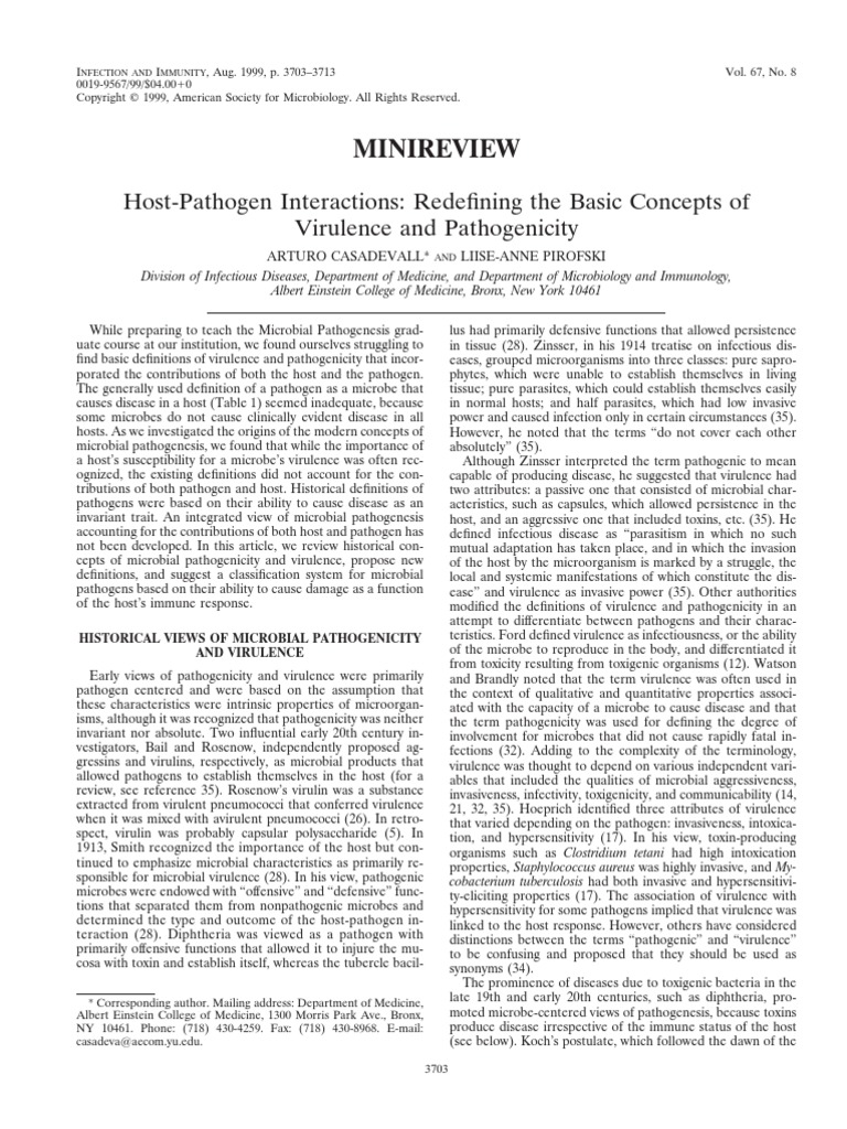 Host-Pathogen Interaction PDF | PDF | Pathogen | Virulence