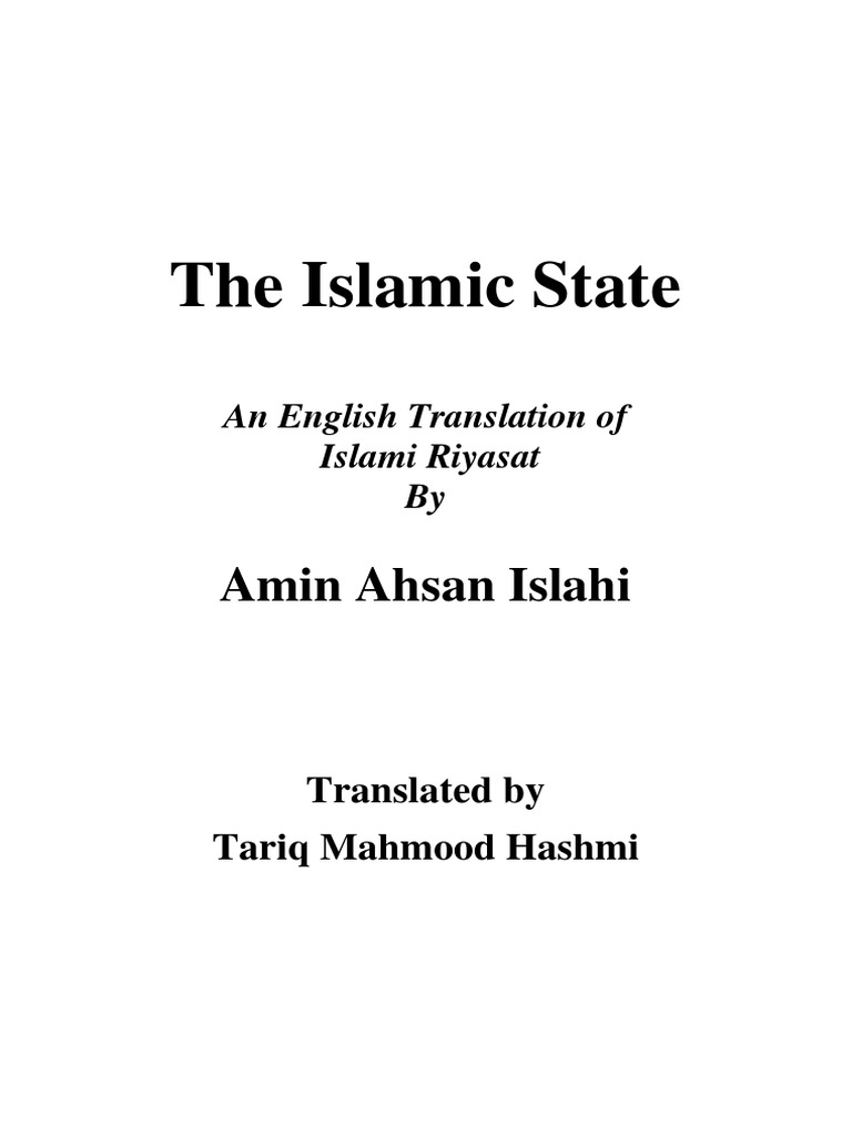 Islamic Concept of State Explained | PDF | Prophets And Messengers In ...