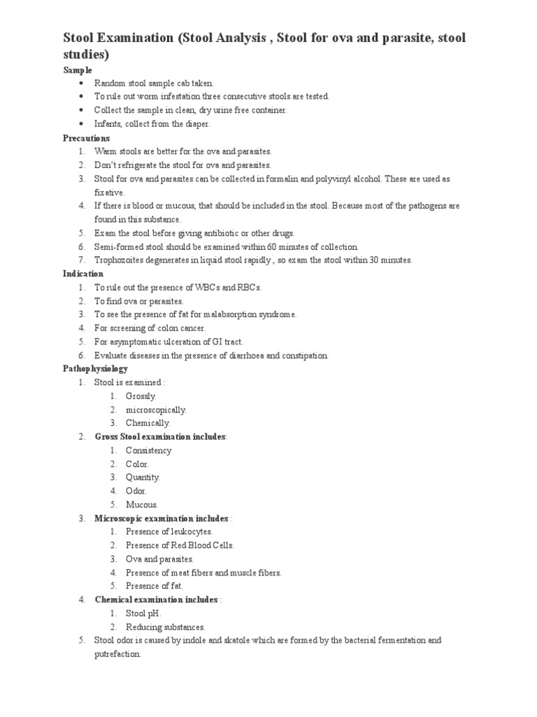 Stool Examination | Human Feces | Diarrhea