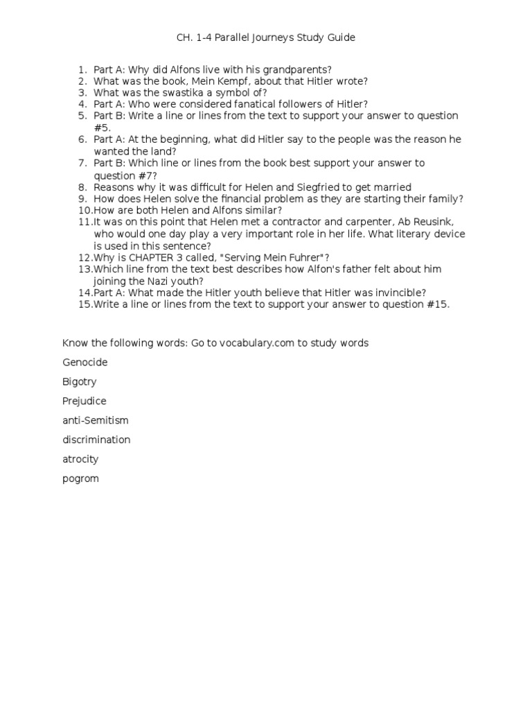 CH 1 To 4 Parallel Journeys | PDF