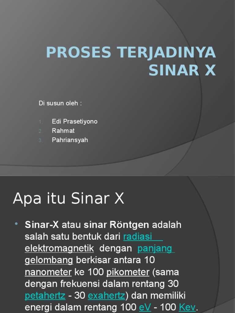 Proses Sinar X | PDF | Sains & Matematika
