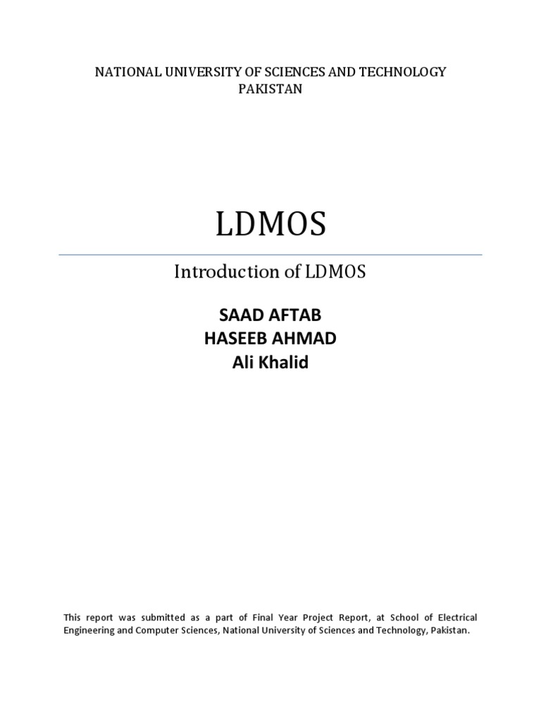 LDMOS | PDF | Field Effect Transistor | Mosfet