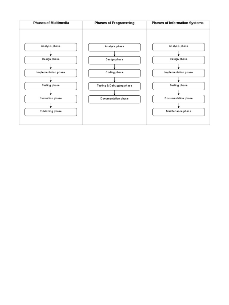 Phases of Multimedia Phases of Programming Phases of Information ...