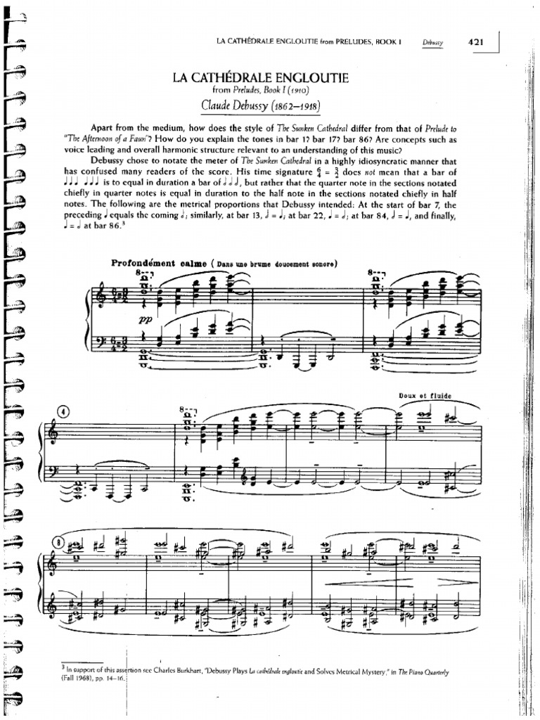 Debussy La Cathedrale Engloutie 19101 PDF | PDF