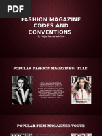 Vogue A Level Media Cheat Sheet | PDF | Vogue (Magazine) | Magazines