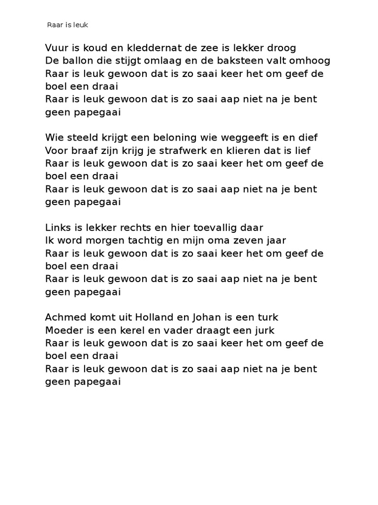 Raar Is Leuk | PDF