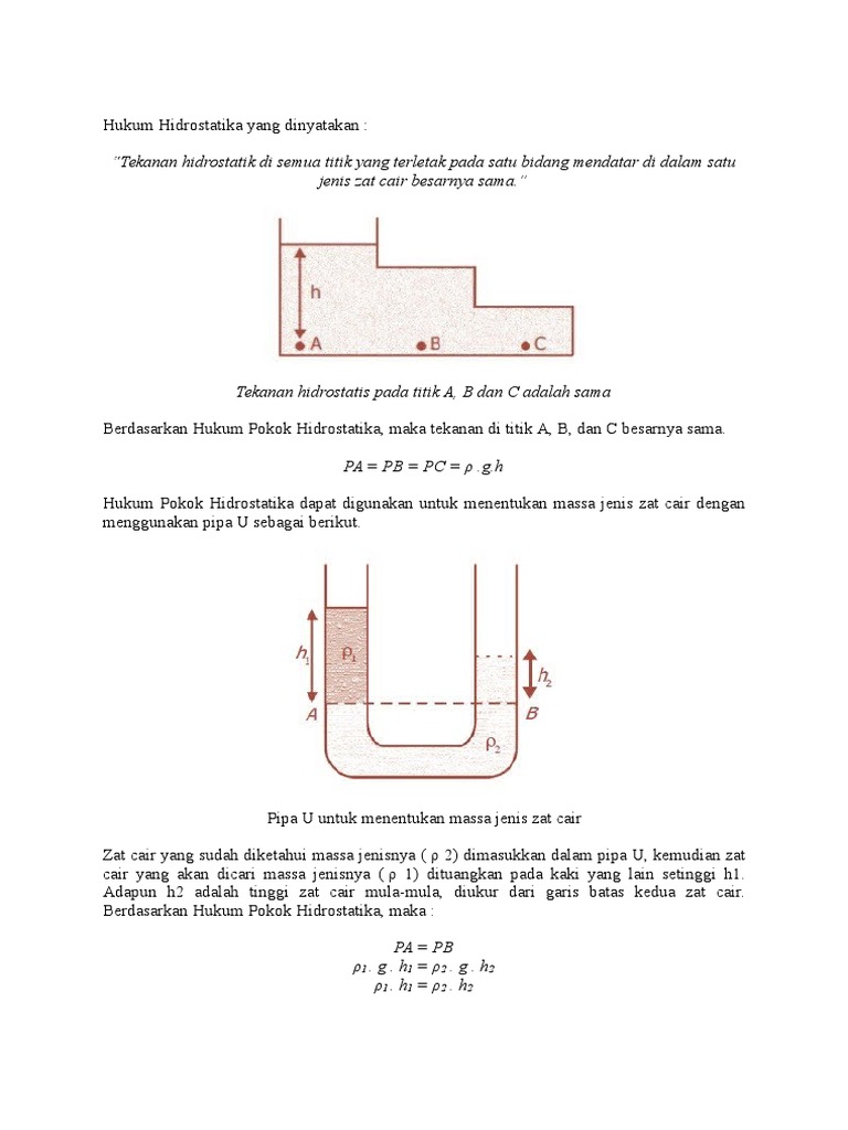 Hukum Hidrostatika | PDF