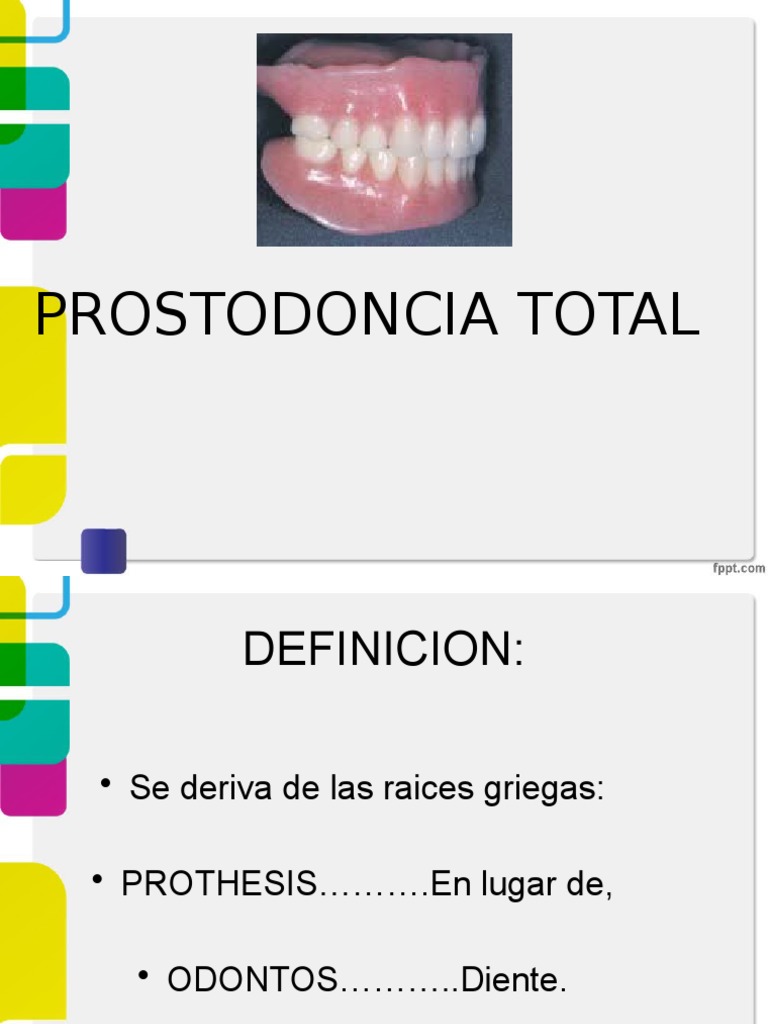 Prostodoncia Total | PDF | Dentadura postiza | Ramas de Odontología
