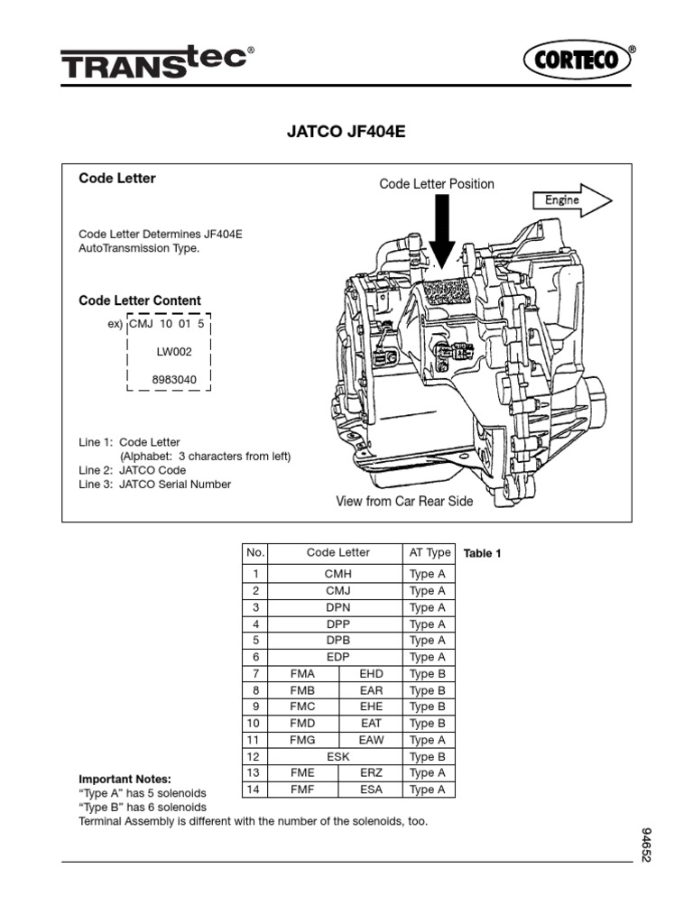 JF404E | PDF | Automatic Transmission | Transmission (Mechanics)