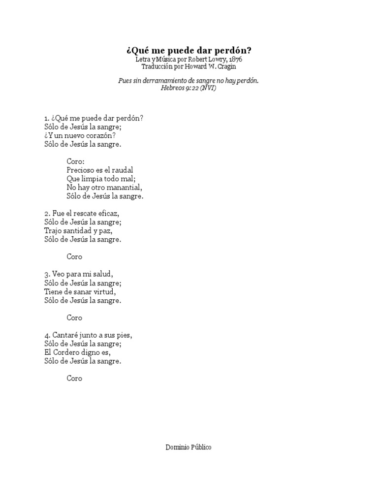 Que Me Puede Dar Perdon Letra | PDF