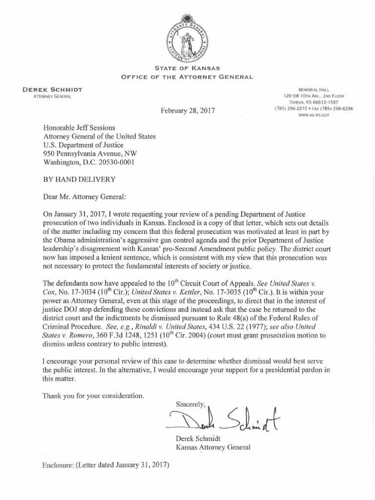 Letter To Attorney General Sessions Feb 28, 2017 | PDF | Second ...