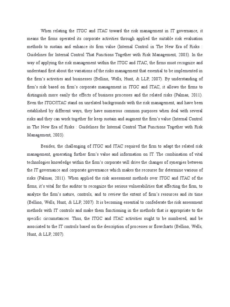 ITGC and ITCA With Risk Management | PDF | Risk Management | Internal ...