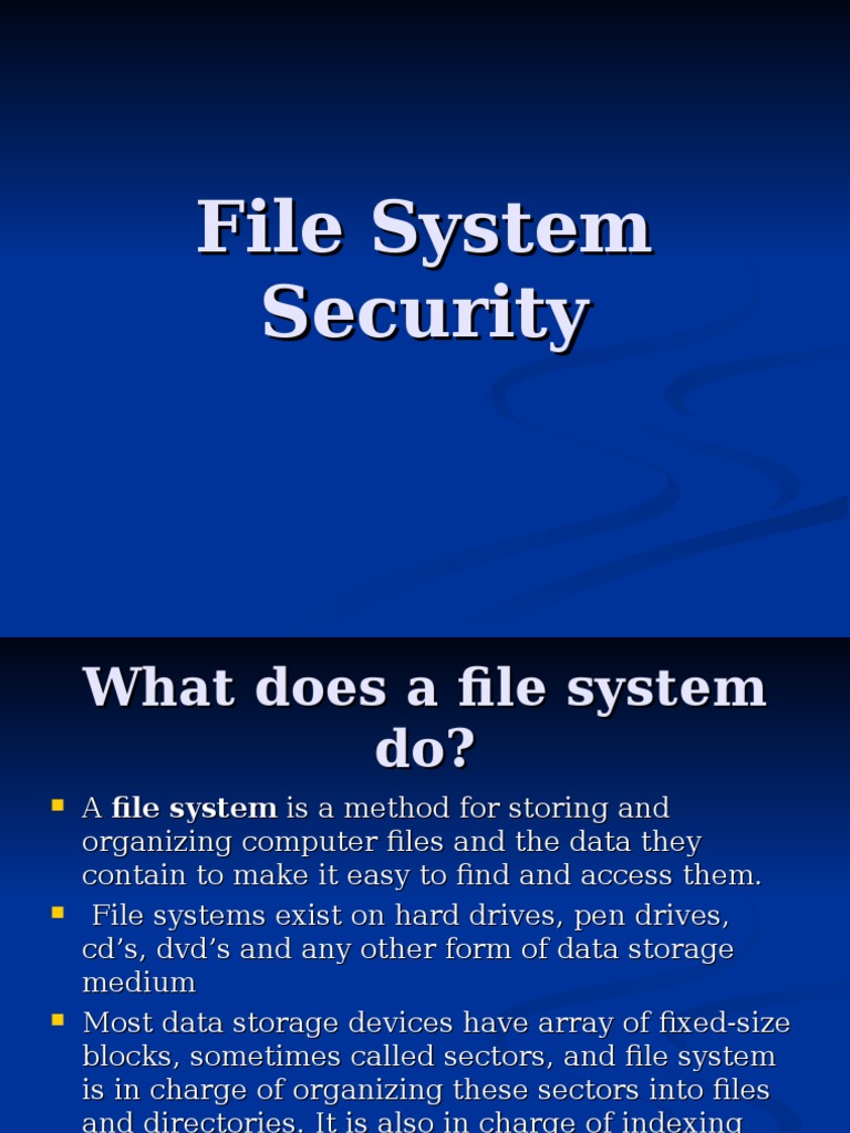 File System Security Download Free Pdf File System Key Cryptography