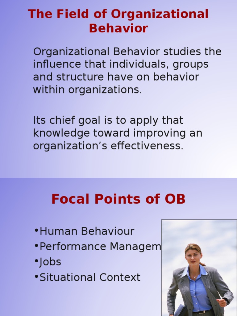 Chapter1-Intro To OB | PDF | Diversity (Business) | Organizational Behavior